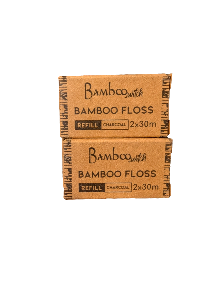 4 Bamboo Floss Refills For Glass Jar – Happy Earth